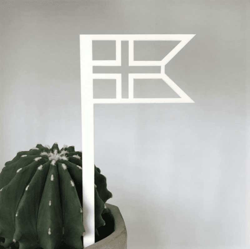 Køb Ryborg Urban Design - Splitflag på Pind, Hvid - Hurtig levering