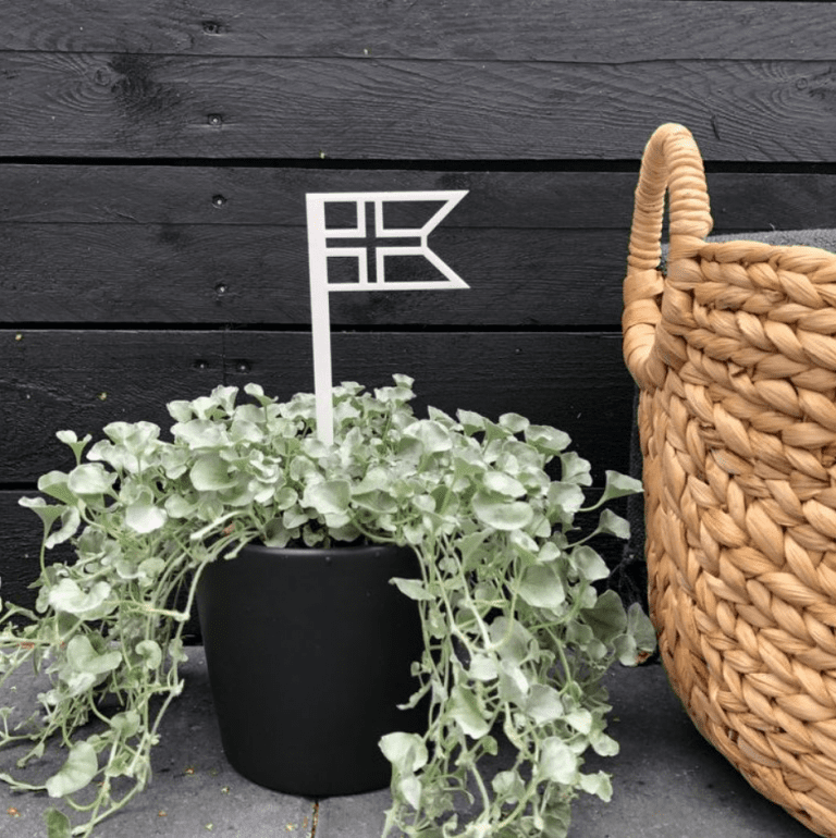 Køb Ryborg Urban Design - Splitflag på Pind, Hvid - Hurtig levering