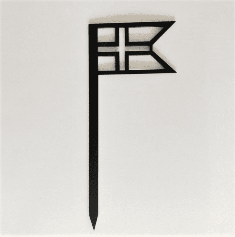 Køb Ryborg Urban Design - Splitflag på Pind, Hvid - Hurtig levering